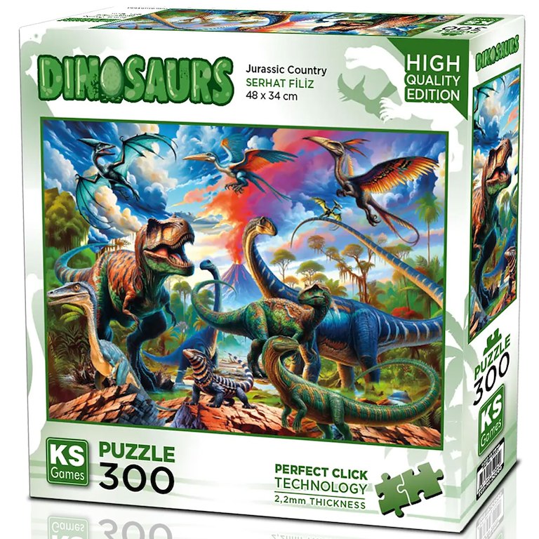 KS Puzzle 300 pcs Dinosaurs Jurassic Country 19256