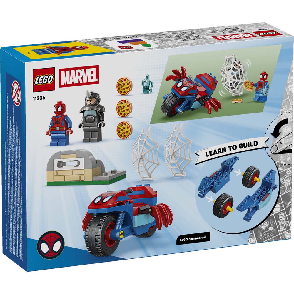 LEGO MARVEL Spidey na svom motociklu protiv nosoroga