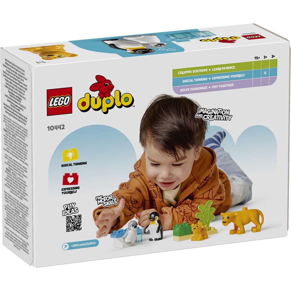LEGO DUPLO Porodice divljih životinja: pingvini i lavovi