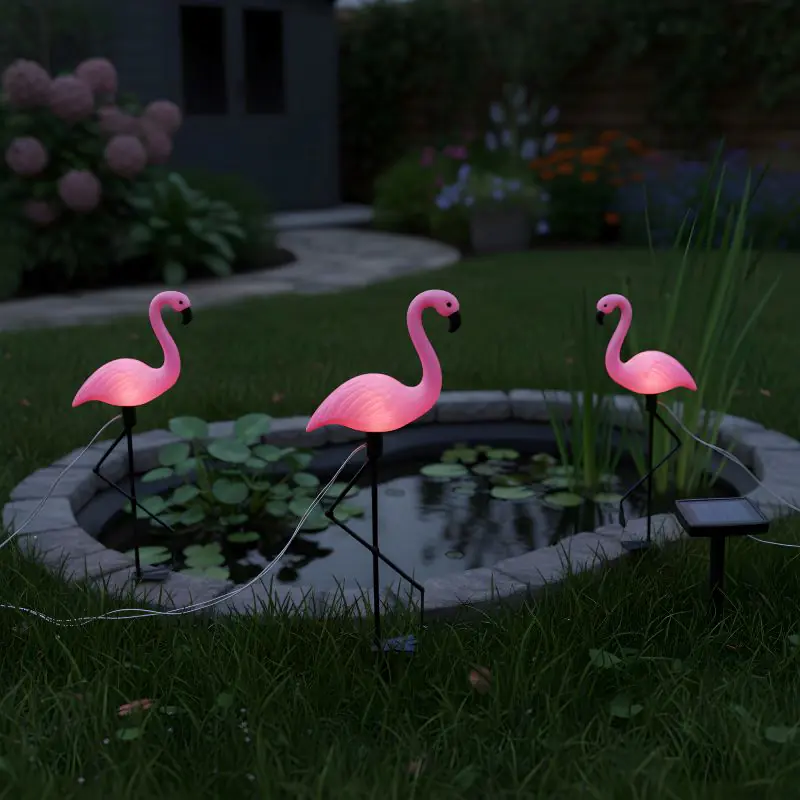 Solarne lampe Flamingos, 3 kom