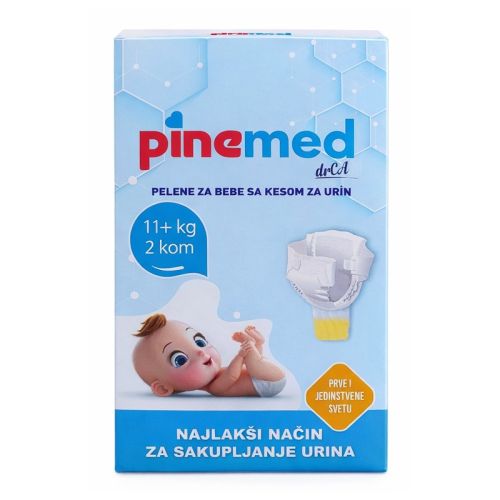 PINE MED PELENE ZA BEBE SA KESOM ZA URIN 11+KG, 2 KOMADA
