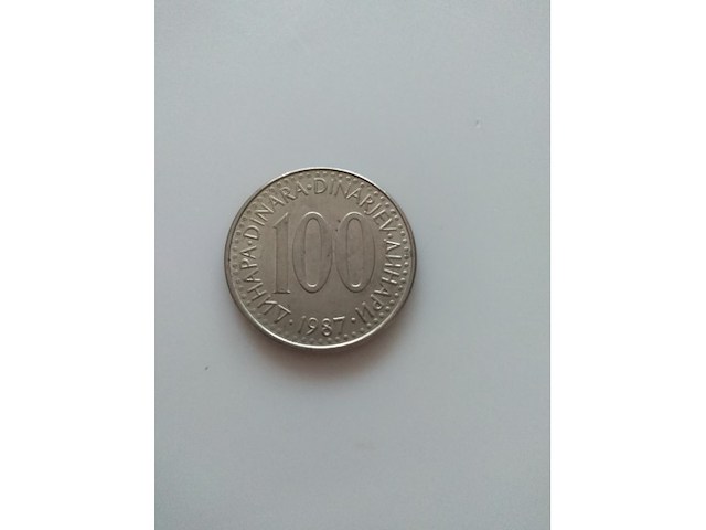 100 dinara Jugoslavija, 1987.