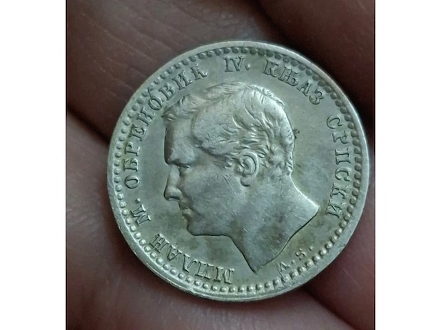 Knjaževina Srbija 50 para 1875. srebro