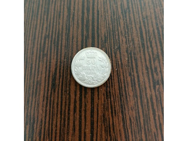 Kraljevina Srbija 50 para 1904. srebro