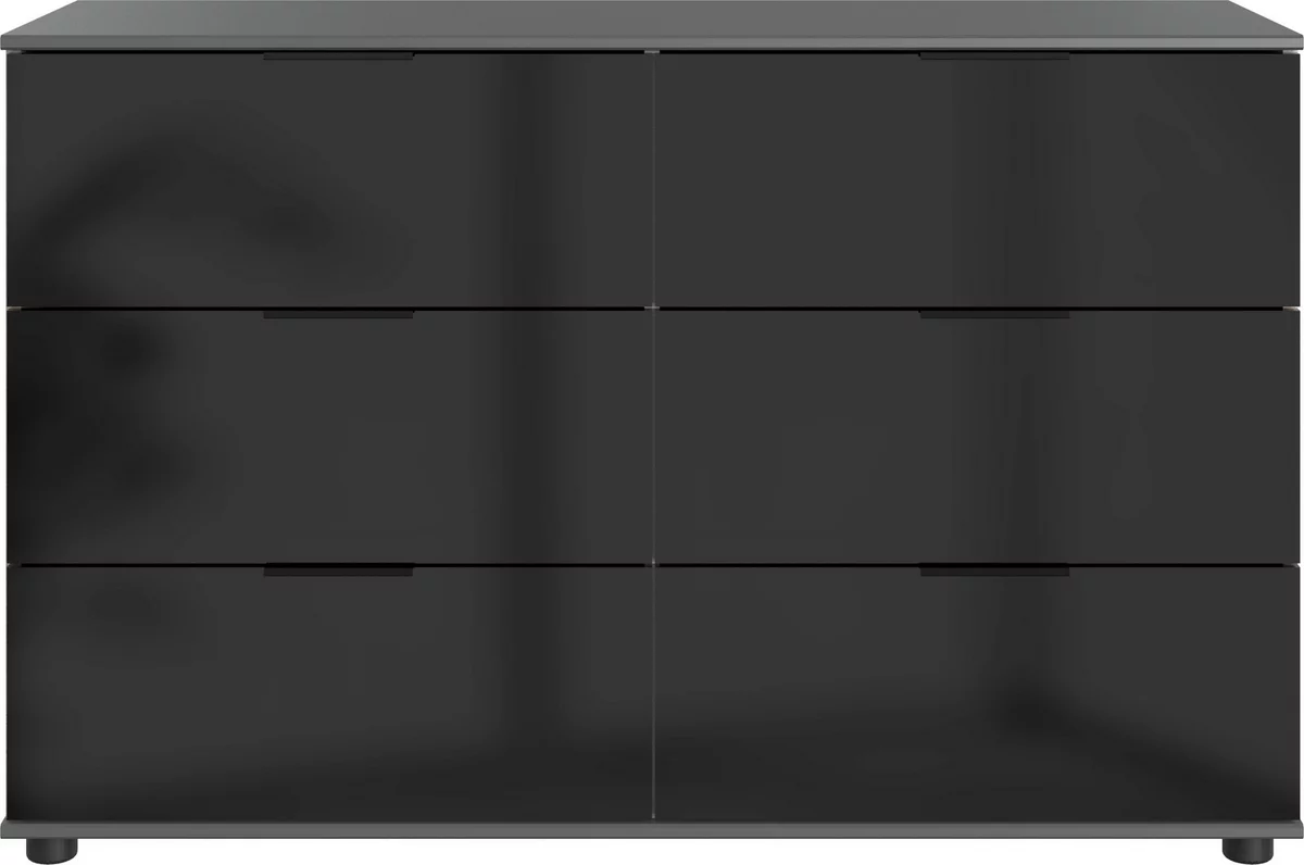 KOMODA 130/83/41 cm grafitno siva