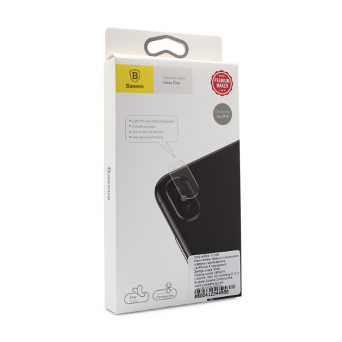 BASEUS CAMERA LENS STAKLENA ZASTITA KAMERE ZA IPHONE X TRANSPARENT