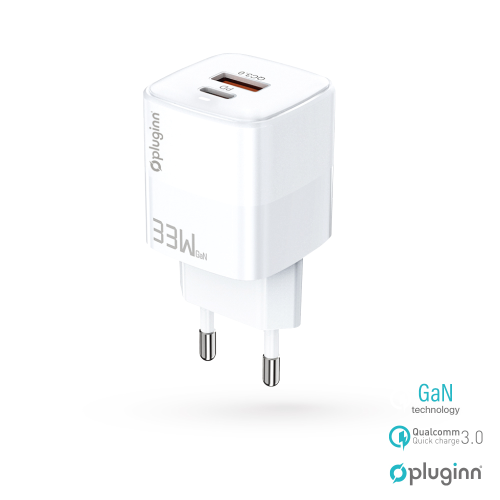 KUCNI PUNJAC PLUGINN PI-D73-33W, GAN, QC3.0 PD3.0, PPS, USB-PD 20W+33W, 53W (TOTAL) SA PD IPHONE LIGHTNING KABLOM BELI CE