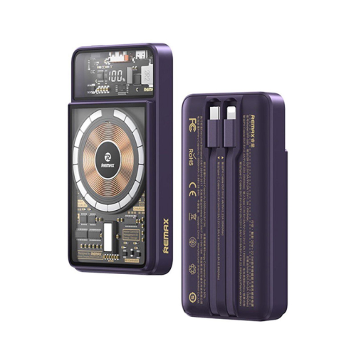 POWER BANK PRENOSIVA BATERIJA REMAX PHANTOM SERIES RPP-580 PD 20W+QC 22.5W 10000MAH LJUBICASTI