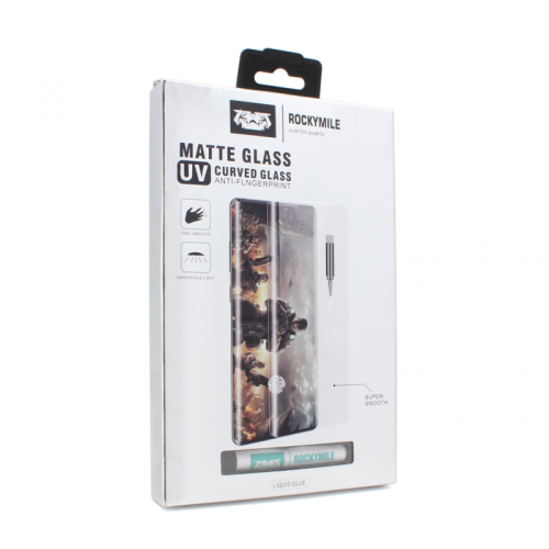 ZASTITNO STAKLO TEMPERED GLASS ROCKYMILE UV MATTE FULL GLUE + LAMPA ZA SAMSUNG N970F GALAXY NOTE 10