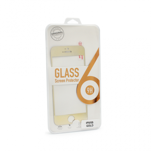 ZASTITNO STAKLO TEMPERED GLASS ZA IPHONE 5 ZLATNI