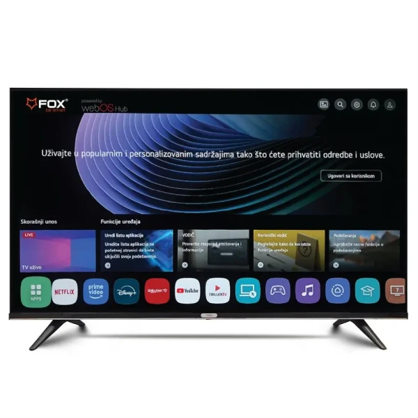 FOX Smart LED TV 50WOS626D 50" 4K Ultra HD, HDR10, Bluetooth, Wi-Fi