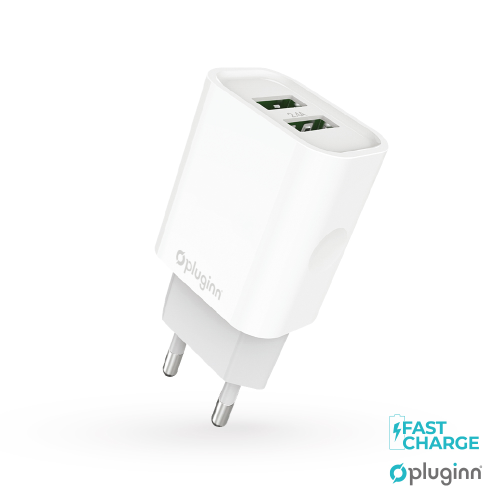 KUCNI PUNJAC PLUGINN PI-D47, 5V, 2.4A, 12W 2XUSB BELI CE