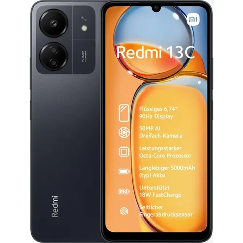 MOBILNI TELEFON XIAOMI REDMI 13C 4/128 MIDNIGHT BLACK
