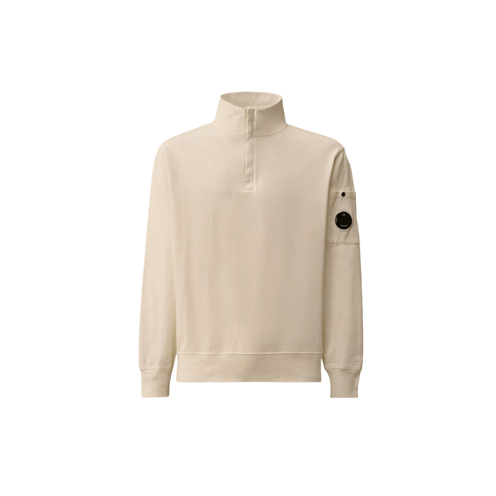 CP COMPANY LIGHT FLEECE 1/4 ZIP LENS DUKS BELI