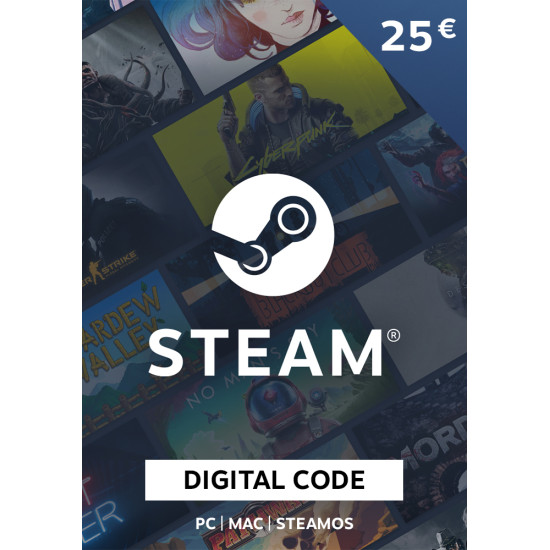 Steam Poklon kartica 25 EUR - Steam Ključ - Evropa