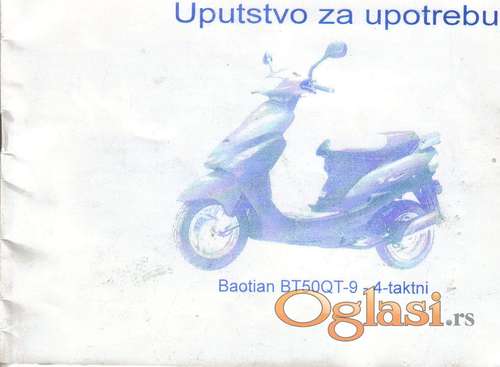 SKUTER QINGQI & PEUGEOT - Uputstvo