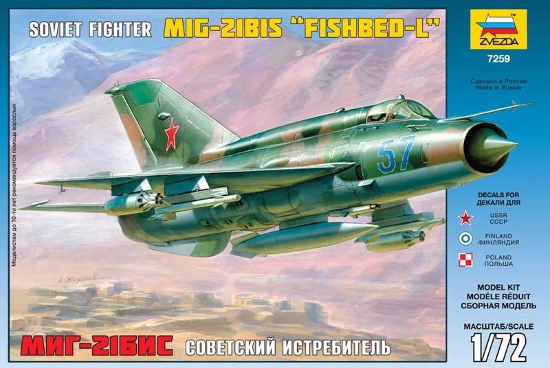 ZVEZDA 1/72 MiG-21bis soviet fighter