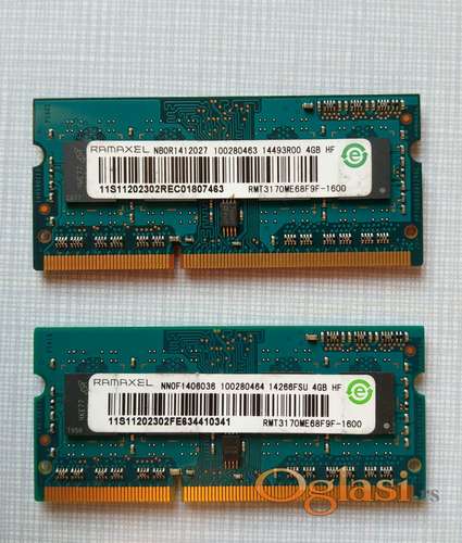 DDR3 i DDR2 laptop memorije