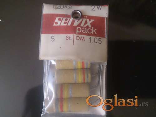 Carbon otpornici Servix resistors original over 40 years NOS