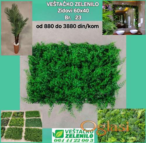 Veštački zeleni zidovi 23 (60x40) 1580 din/kom