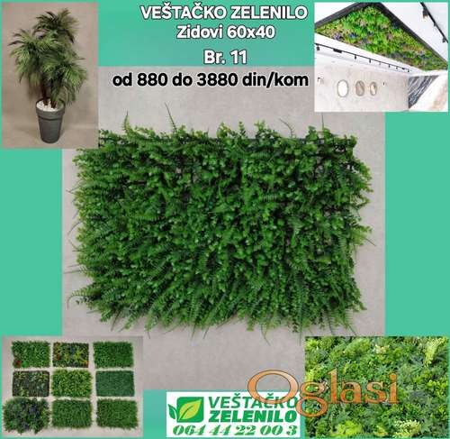 Veštački zeleni zidovi 11 (60x40) 1580 din/kom