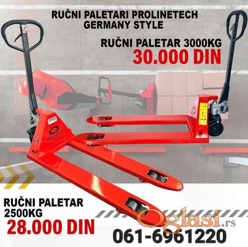 Ručni paletari PROLINETECH GERMANY STYLE
