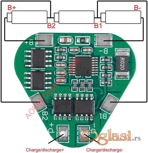 BMS 3S zastitna plocica 12v za litijumske baterije