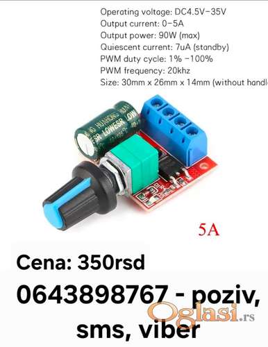 HW-687 Mini DC Motor PWM regulator brzine
