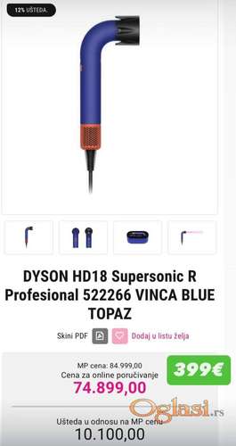 DYSON HD18 SUPERSONIC profesionalni fen za kosu