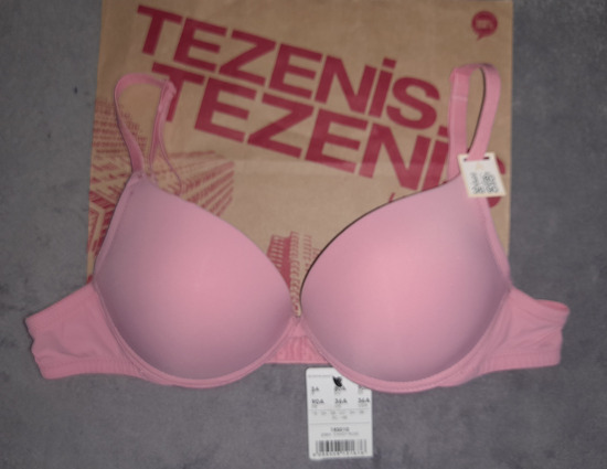 Tezenis roze push up microfiber 80A/75B NOVO!%