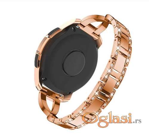 Rose gold metalna narukvica sa cirkonima 20mm Samsung,Huawei watch