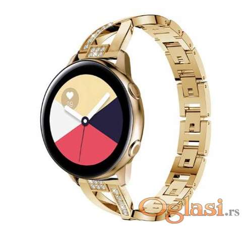 Gold metalna narukvica sa cirkonima 20mm Samsung , Huawei watch