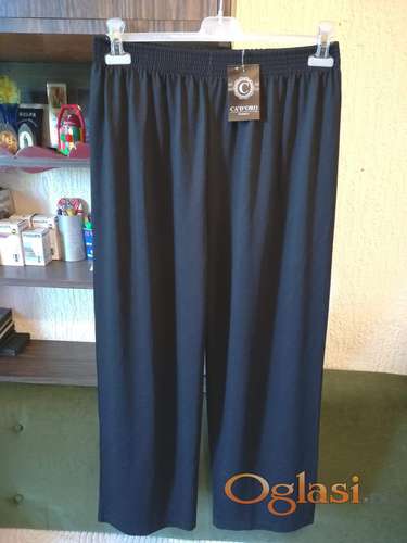 Nove zenske pantalone za punije dame Cadoro Crne 2XL 3XL Novo