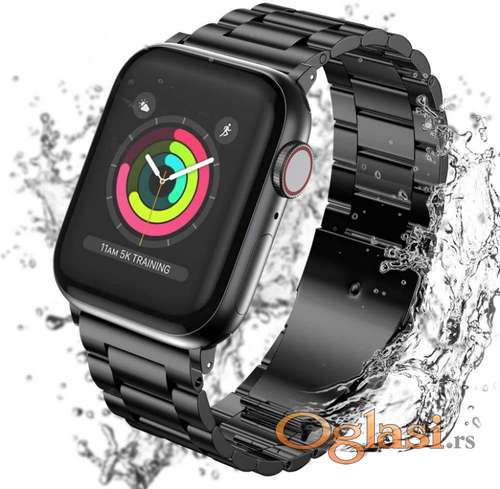 Apple Watch 6 5 4 SE 44mm crna metalna narukvica