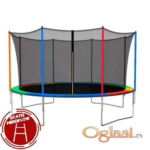 JUMP TIME Trampolina - 366cm + MERDEVINE - Multicolor