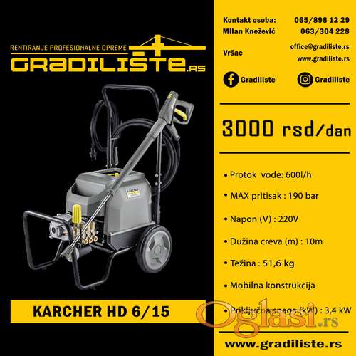 Karcher 6/15 - perac pod visokim pritiskom - izdavanje