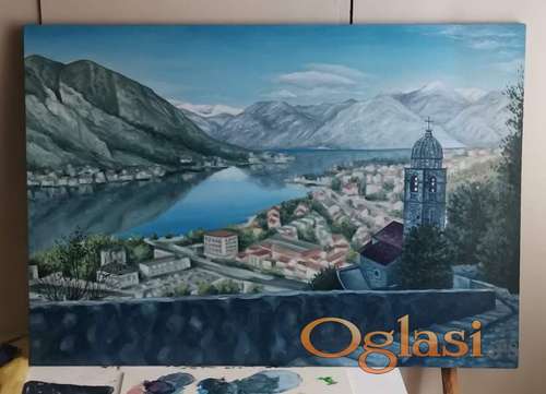 Umjetnička slika - Pogled na Kotor