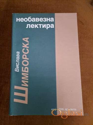 Vislava Šimborska, Neobavezna lektira. Cena: 1999. Tel. 060-5858153