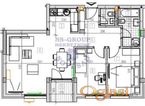 Odličan trosoban stan na Podbari!! 66m2