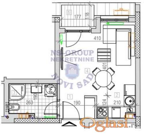 Odlična garsonjera u izgradnji na Podbari!! 27m2