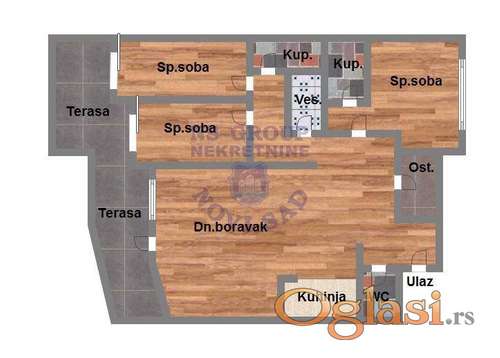 Četvorosoban stan u izgradnji