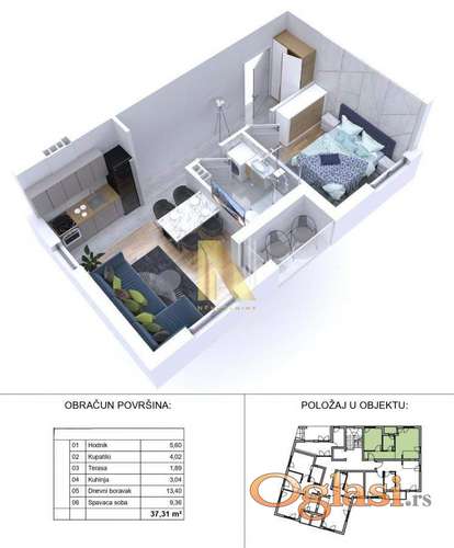 Zlatibor, jednoiposoban 37m2, povrat pdv-a