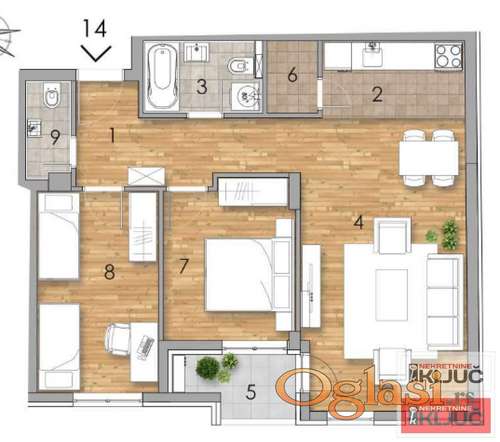 PODBARA, 68m2, Trosoban sa pdv, Izgradnja