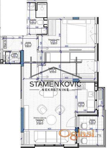 Telep- trosoban stan u izgradnji ID#7126
