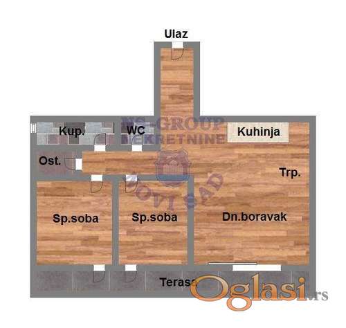 Trosoban stan na Telepu,72m2