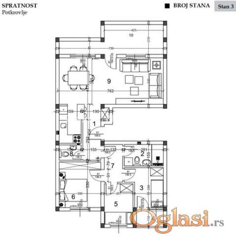 Veternik-Lep Četvorosoban stan 82 m2 sa Parking Mestom- Izgradnja-povrat PDV-065/385 8880