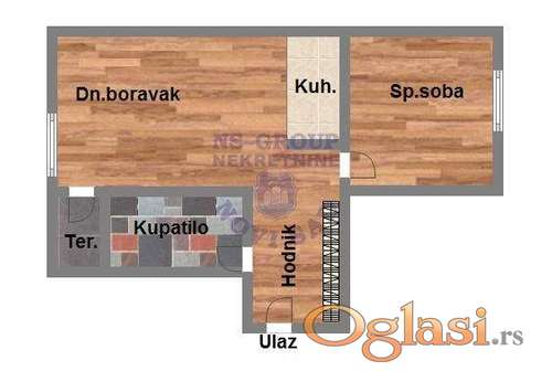 Dvosoban stan u Petrovaradinu - 46m2