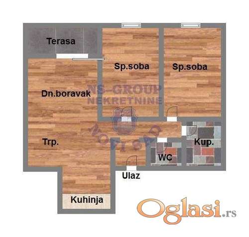 Novi stambeno-poslovni kompleks - Trosoban stan - 62m2