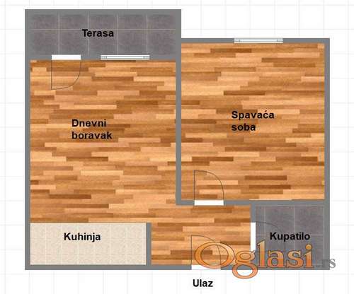 Dvosoban stan na Detelinari -38m2-