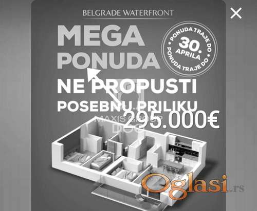 Lux73.62 m2-BW Nota ispod cene Belgrade Waterfront-a ID#1254